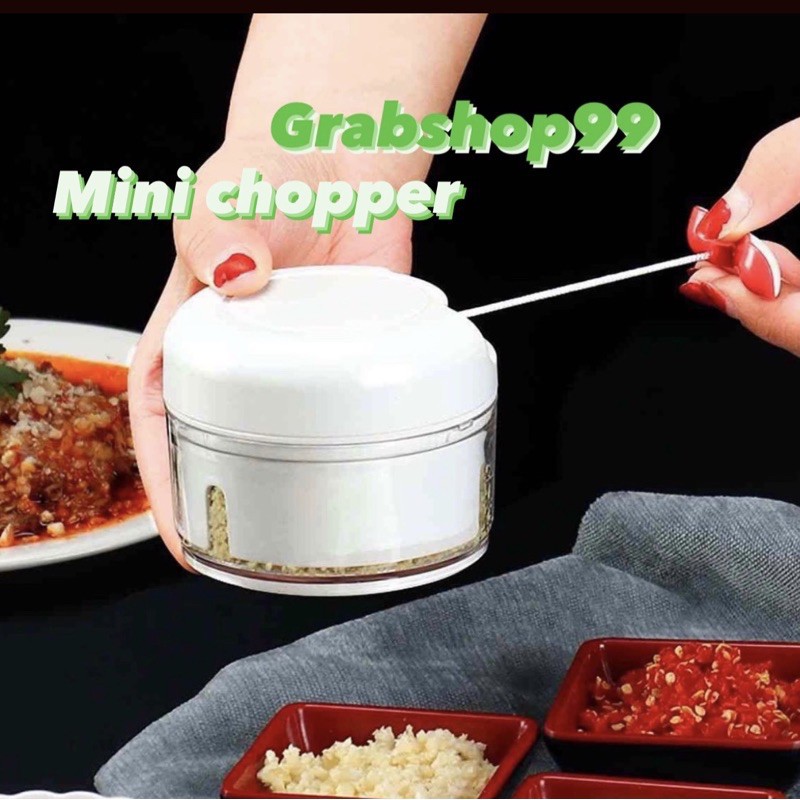 hand blender Mini Manual Food Garlic Chopper Hand Pull Mincer Blender ...