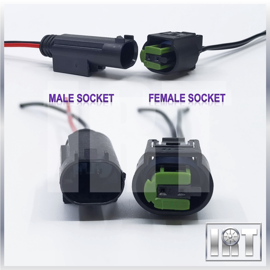 2 Pin IAT Intake Airflow Temp Socket Wira VDO Proton BMW Sylphy Air ...