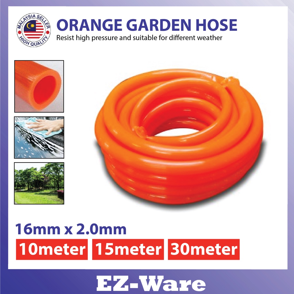ORANGE GARDEN HOSE WATER GARDEN HOSE PAIP AIR PAIP GETAH PAIP 5m/10m ...