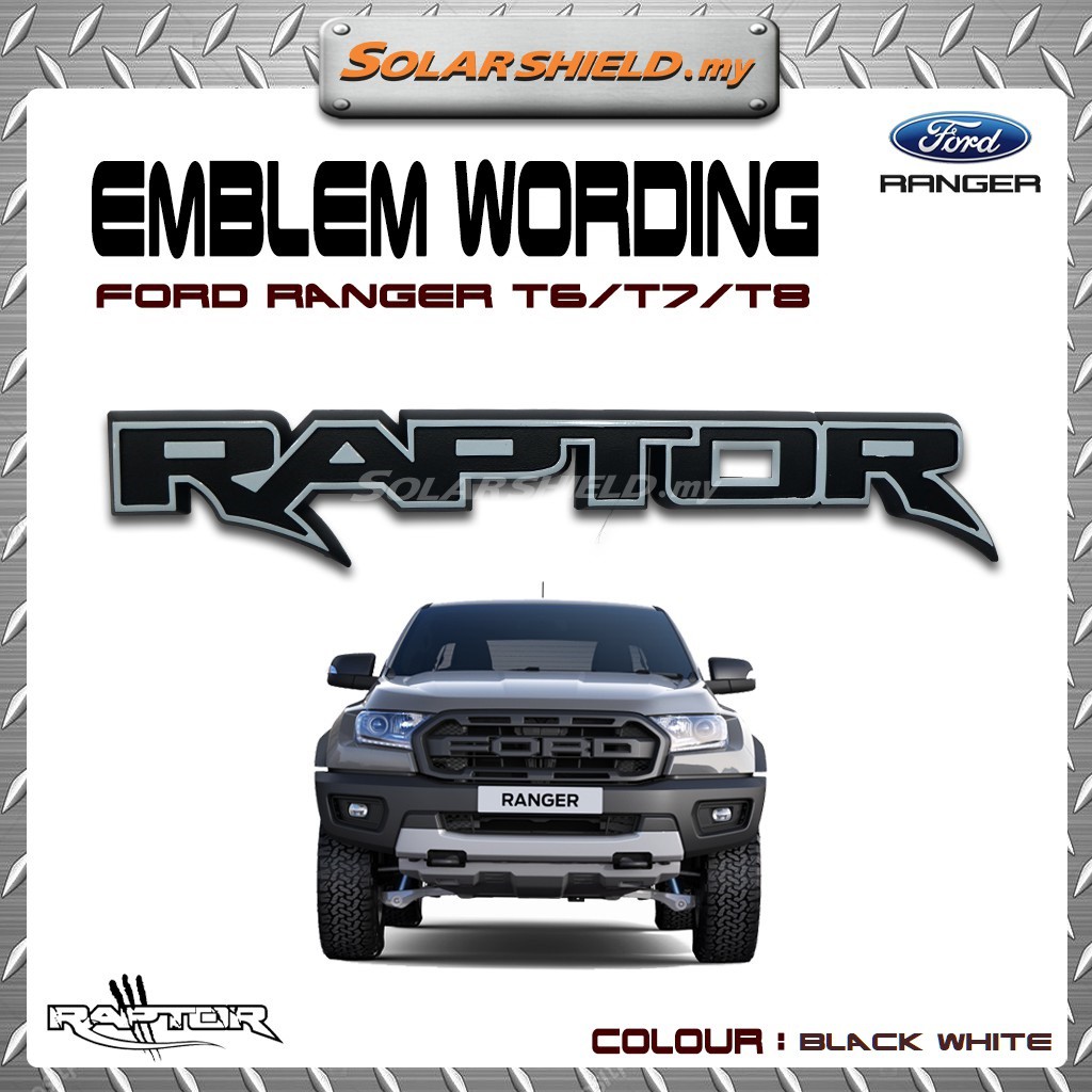 Ford Ranger Raptor Emblem Badge Side Door Tailgate Fender Mudguard ...