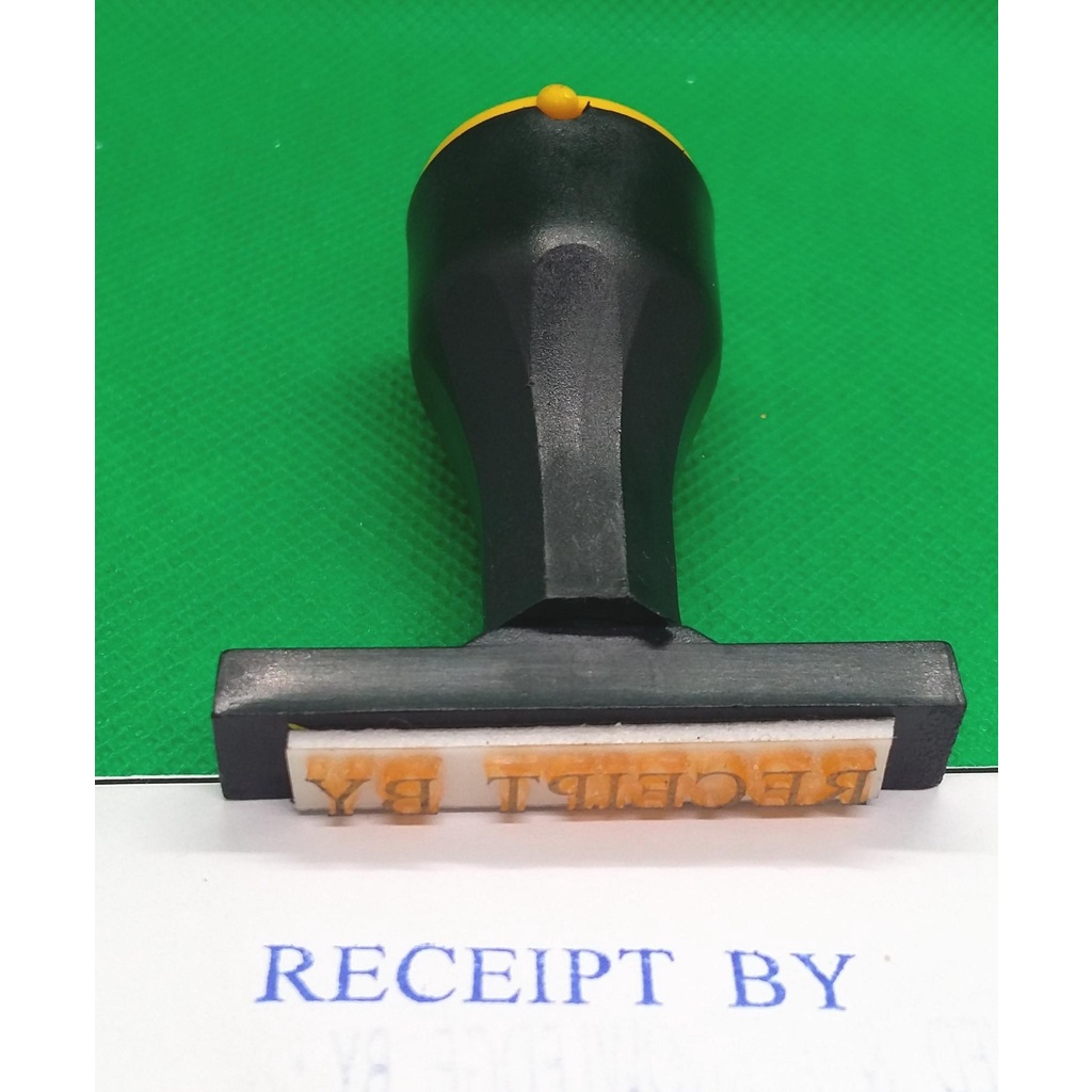( RECEIPT BY ) Ready Made Rubber Stamp / Normal Rubber Stamp | Shopee ...