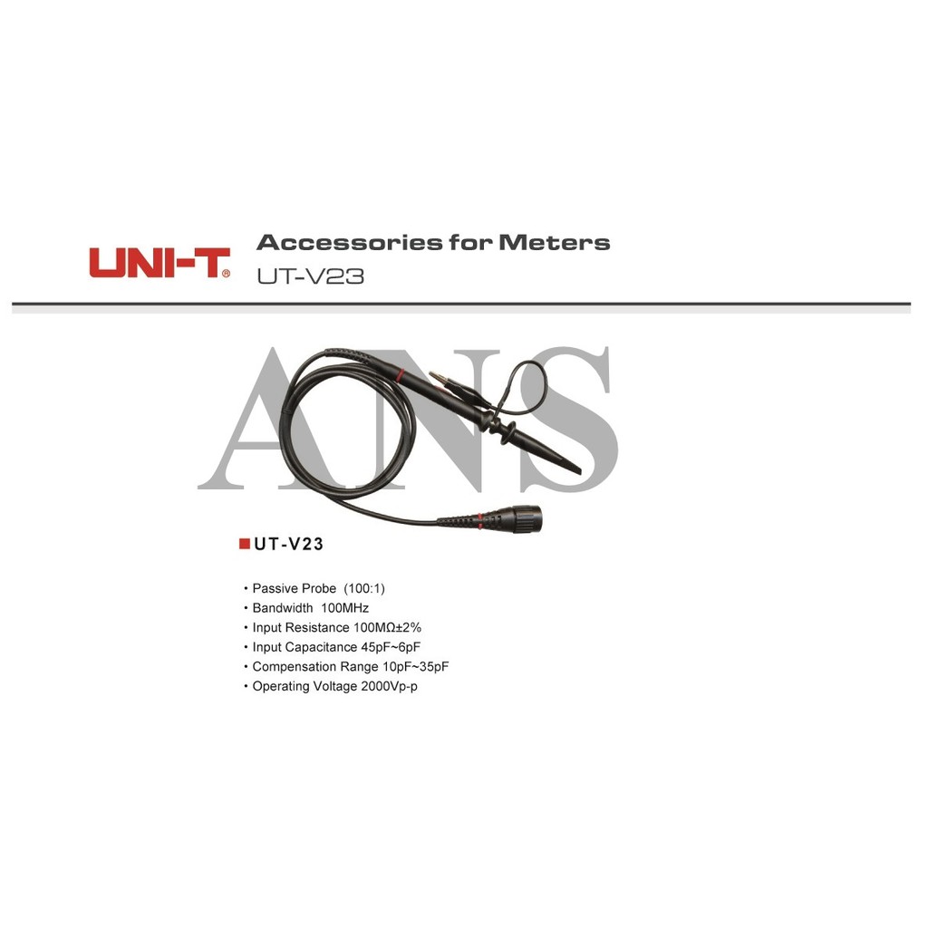 UNI-T UT V23 100MHz Oscilloscope Measuring Lead Test Probe | Shopee ...