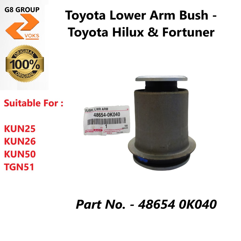 Toyota Lower Arm Bush - Toyota Hilux & Fortuner ( 48654 0K040 ...
