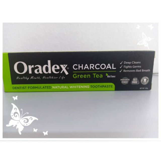 Oradex Charcoal Green Tea Toothpaste 120G | Shopee Malaysia