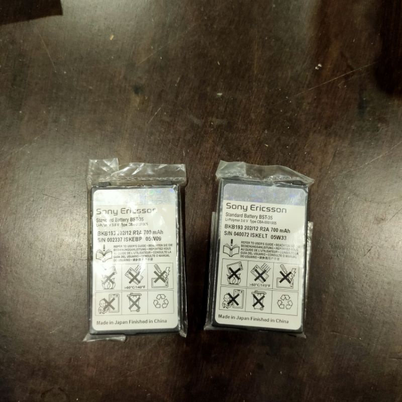 Sony Ericsson bst-35 original battery k700 k500 | Shopee Malaysia