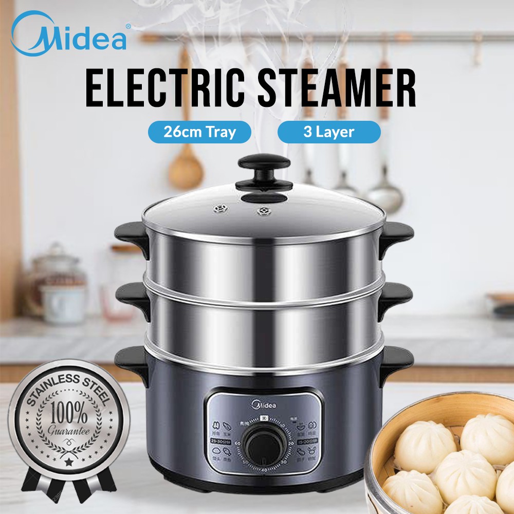 Stok KL Midea Electric Steamer Multifunctional Food Pengukus Makanan ...