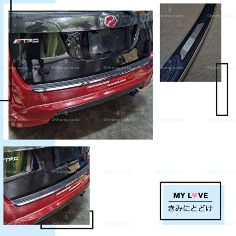 Perodua Alza Rear Bumper Guard /alza rear Anti Scratches bumper guard ...