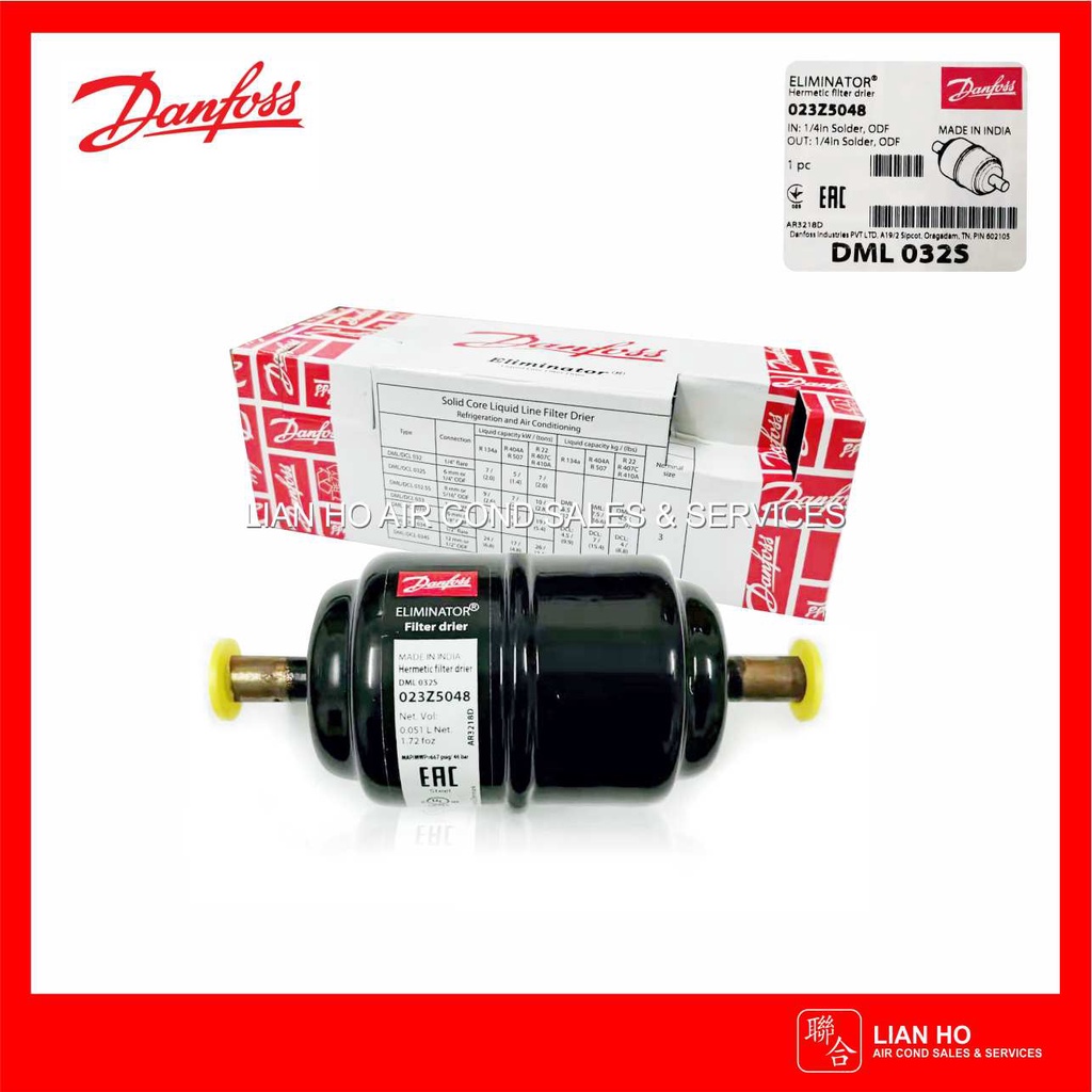 DANFOSS Eliminator Hermetic Filter Drier 023Z5048 (DML032S) | Shopee ...