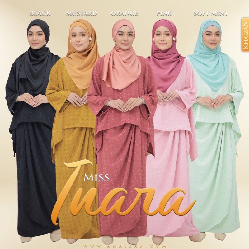 🔥 READY STOCK 🔥 NEW ARRIVAL 🔥 MISS INARA BAJU PARIO IRONLESS (KHAIZAN ...