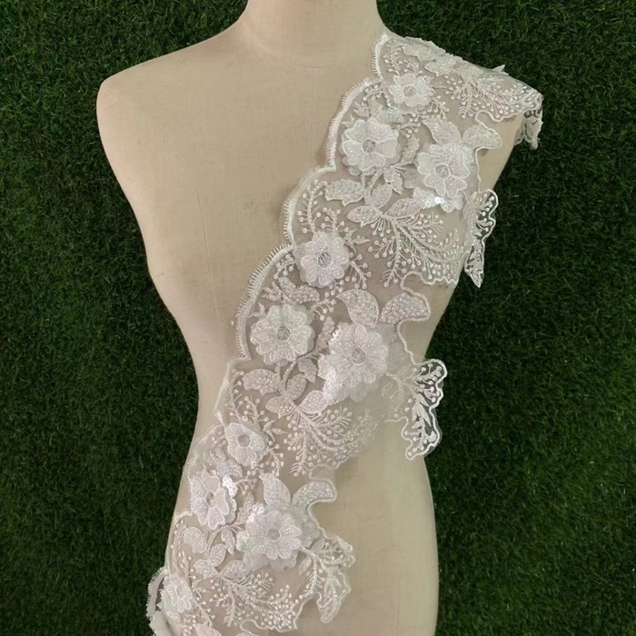 Border Lace Manik Tinggi 19cm Renda Labuci Manik Lace Baju Kurung ...