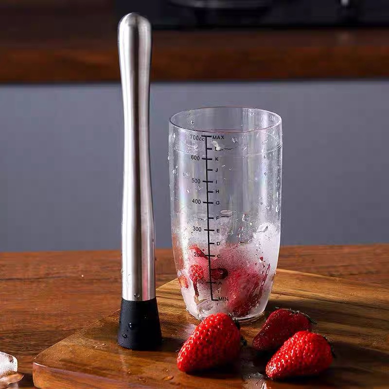 Stainless Steel Cocktail Muddler Mixer Stick Ice Crusher Ice Hammer ...
