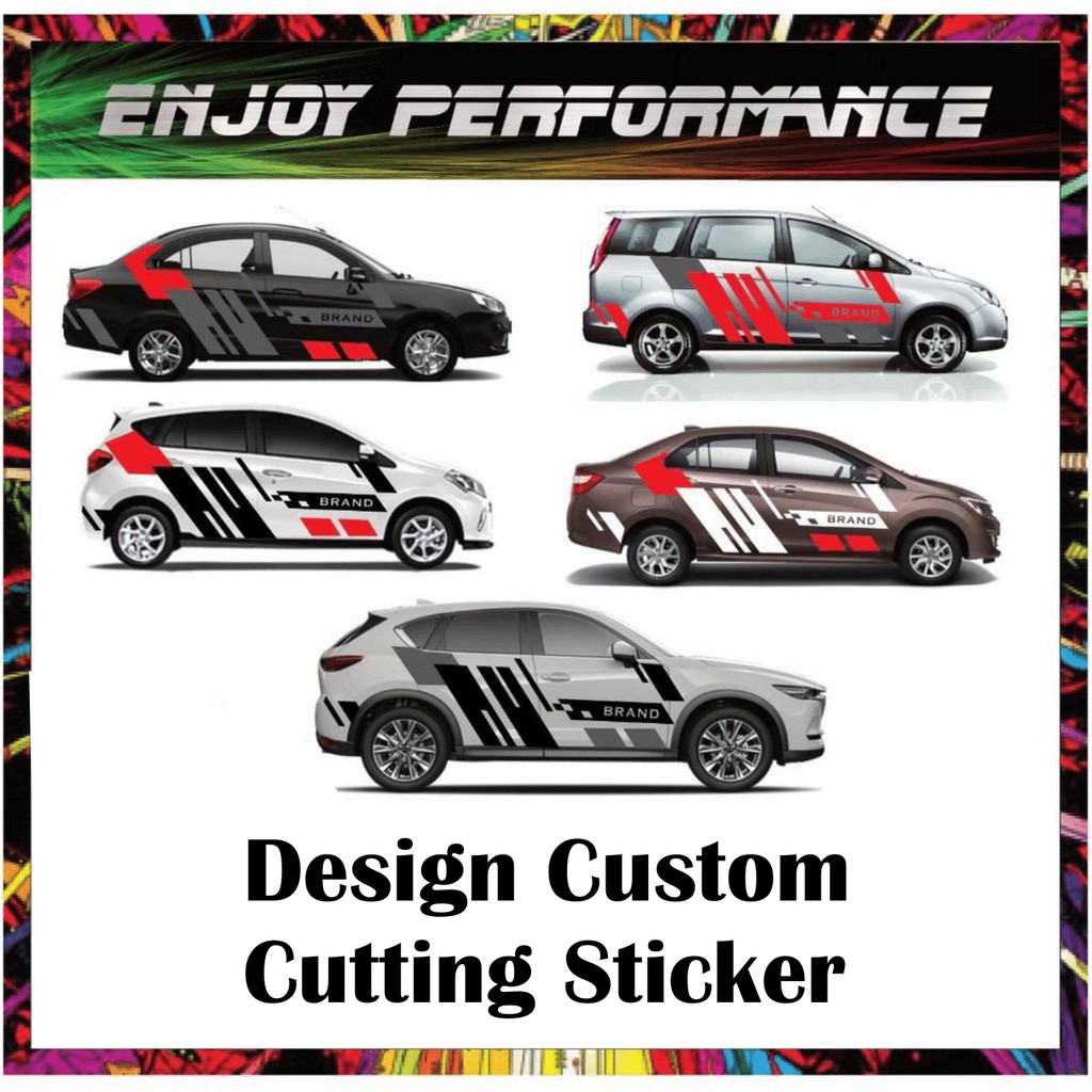 Body Sticker 2Pcs(1 Set) Custom Design Sticker Cutting Vinly Decals ...