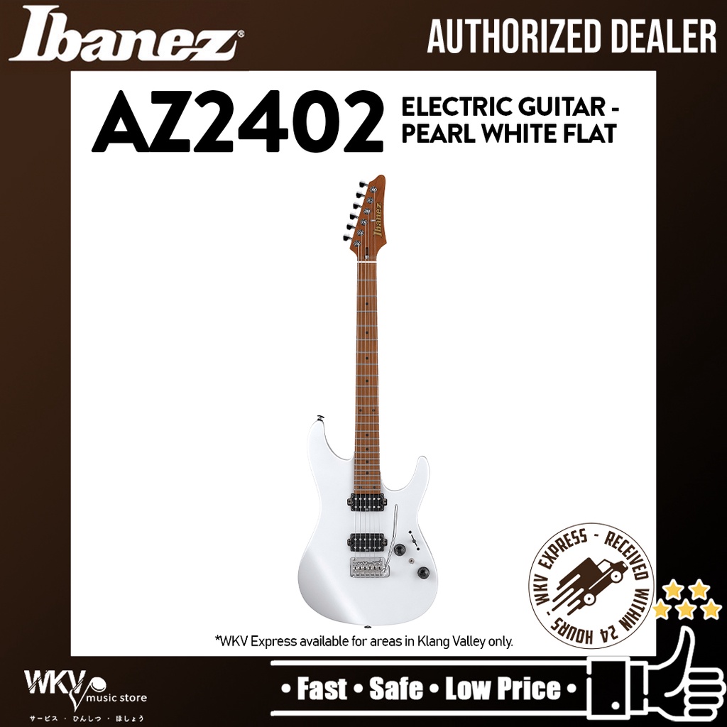 Ibanez Prestige AZ2402 Electric Guitar - Pearl White Flat | Shopee Malaysia
