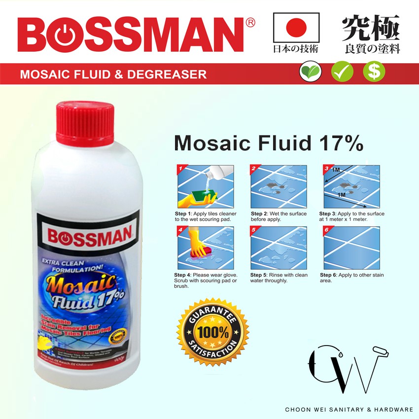 [CW] [READY STOCK] BOSSMAN MOSAIC FLUID 17% - 900g | Shopee Malaysia