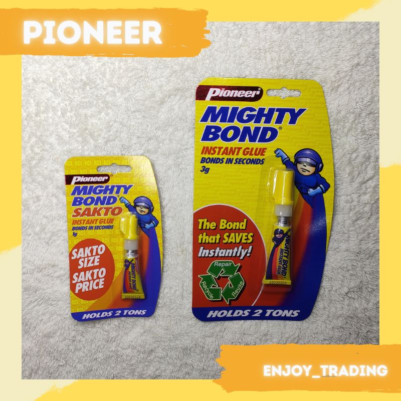 PIONEER Mighty Bond Instant Glue 1gram 3grams | Shopee Malaysia