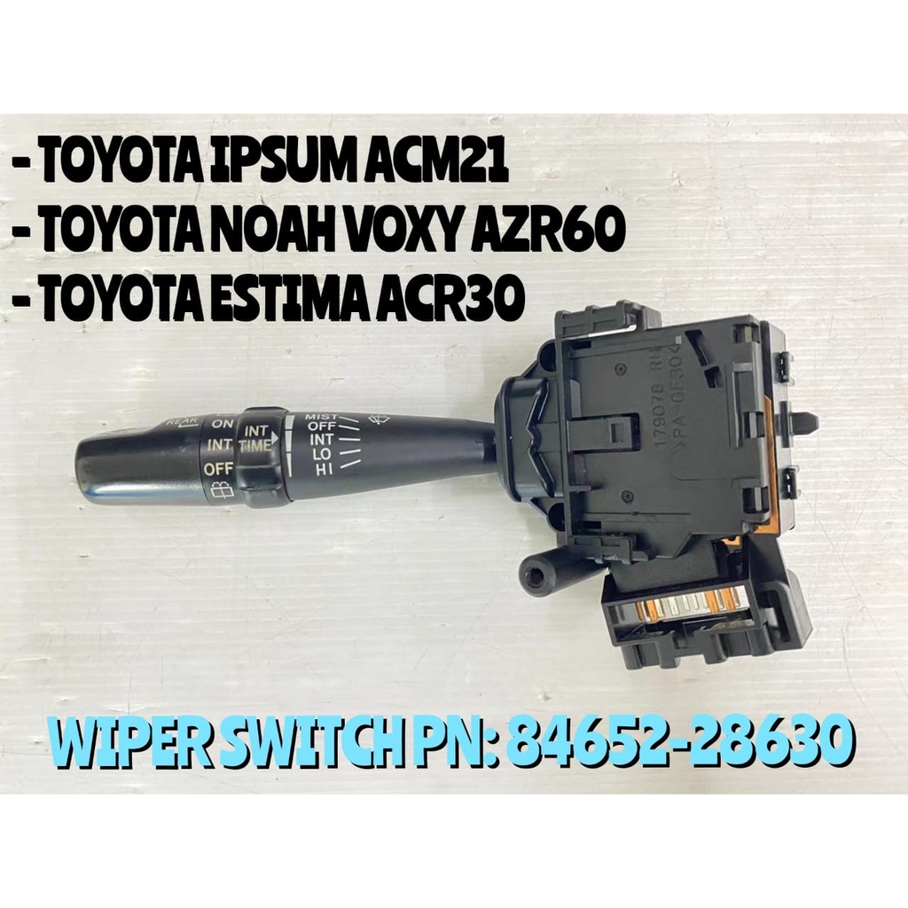 🇯🇵🇯🇵 Toyota Ipsum ACM21 Estima ACR30 Noah Voxy AZR60 Wiper Switch ...
