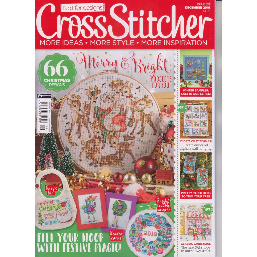 Cross Stitcher Magazine Issue 351 December 2019 (with free gift ...