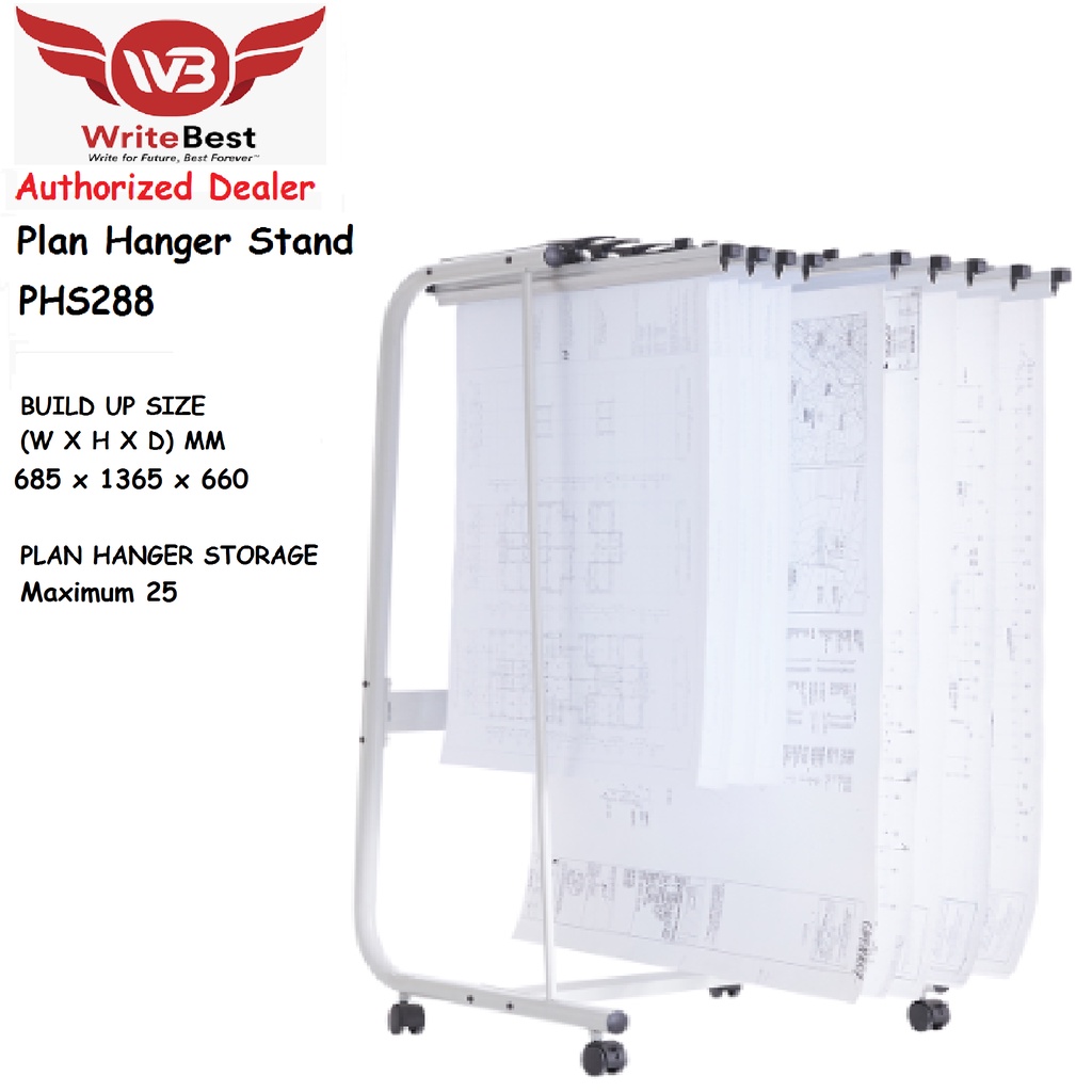Writebest Plan Hanger Stand PHS288 Suitable for A1 & A0 Plan hanger ...