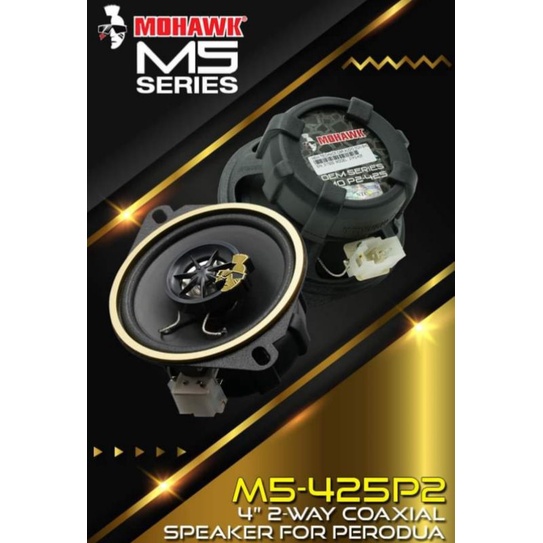 Mohawk OEM M5 4"Inch Plug & Play 2-Way Coaxial Speaker (M5-425P2) | Shopee Malaysia