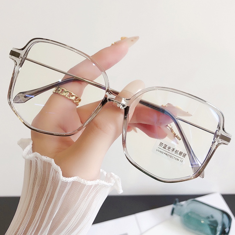 Anti radiation eyeglass plain face large frame enlarged face small ...