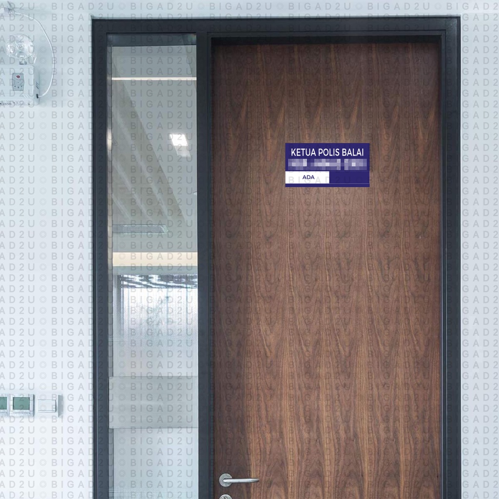 Name Plate Custom Made Slider Wall Sign Office Name Sign Door Plate ...