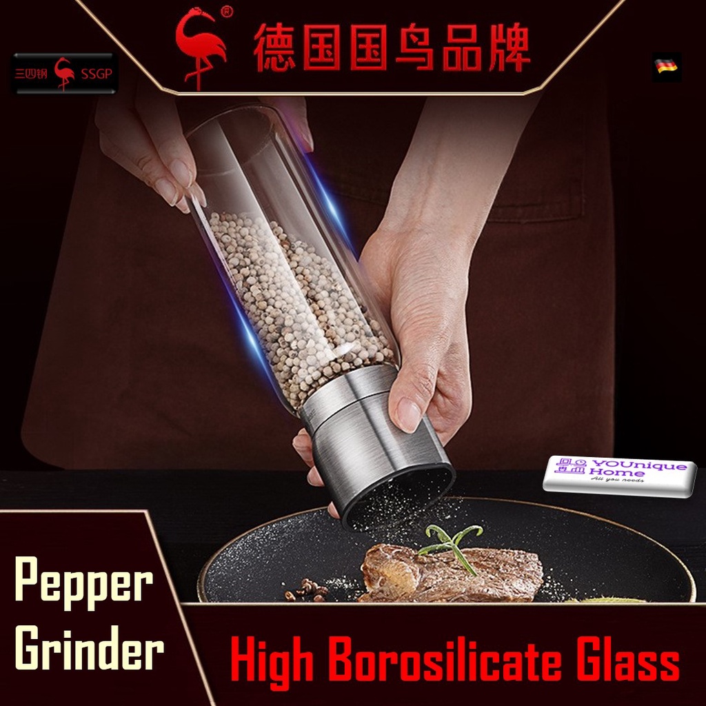 SSGP Stainless Steel Sea Salt Pepper Grinder Adjustable Ceramic High ...