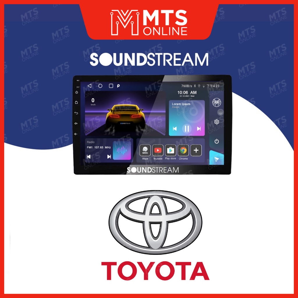 SOUNDSTREAM 9'/10' QLED (4+64GB/6+128GB) Car Player FOR TOYOTA - CYBER ...