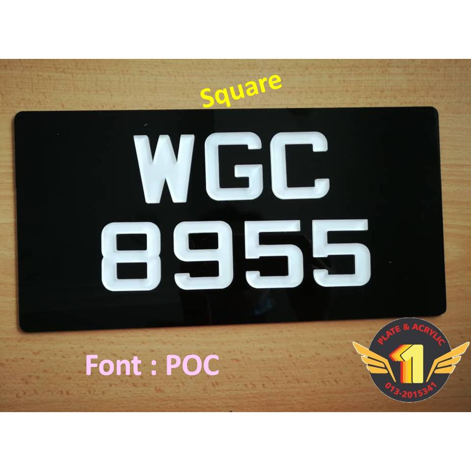 Crystal Car Number Plate / NUMBER PLATE KERETA KRISTAL - 1 pc | Shopee ...