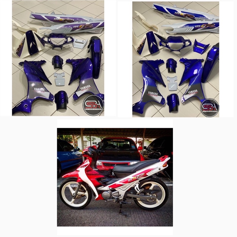 YAMAHA 125z Cover Set / 125zr Coverset Biru Bata /125zr Cover Set merah ...