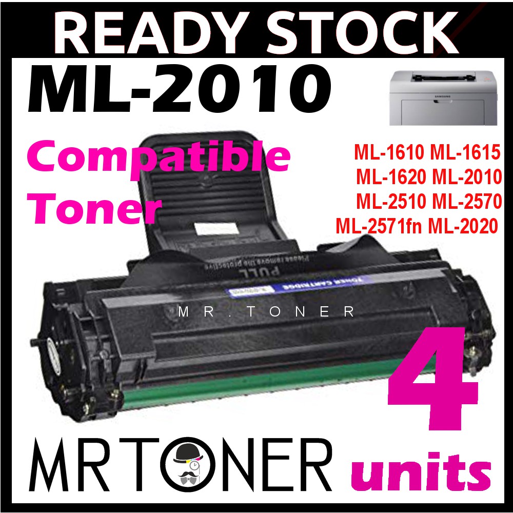 4x Samsung ML-2010 Compatible ML1620 ML1625 ML2010 ML2015 ML2020 ML2570 ...