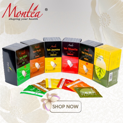 Montea Teabags (Pu'er / Green Tea / Jasmine / Tieguanyin / Oolong ...