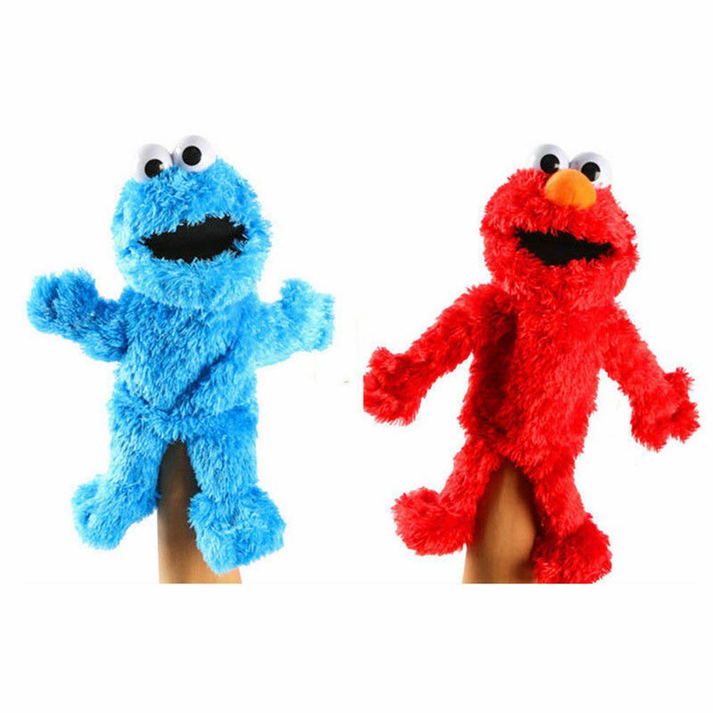 New 14" Living Hand Puppets Elmo Cookie Monster Sesame Street Soft ...