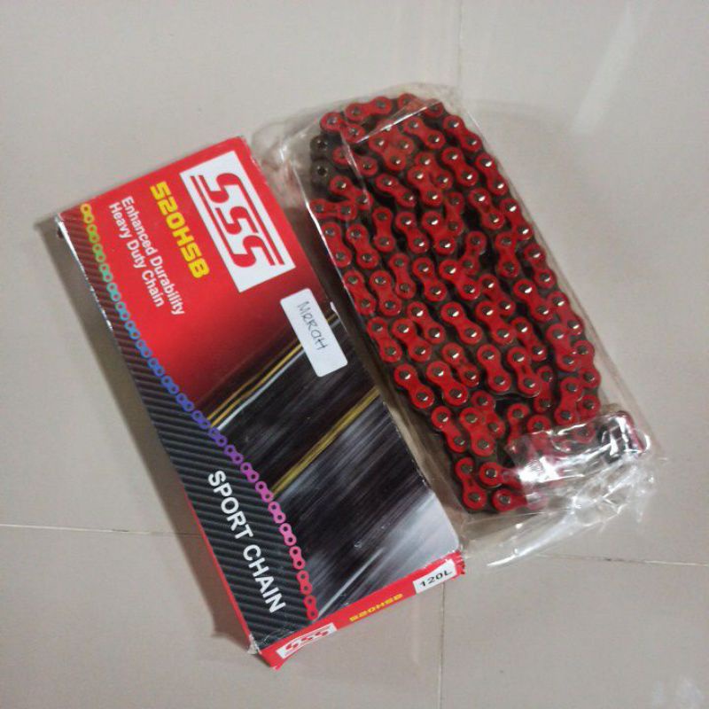 MERAH Sss Chain 520 120l Red klx150 klx250 crf150 crf250 wr155 ktm250 ...