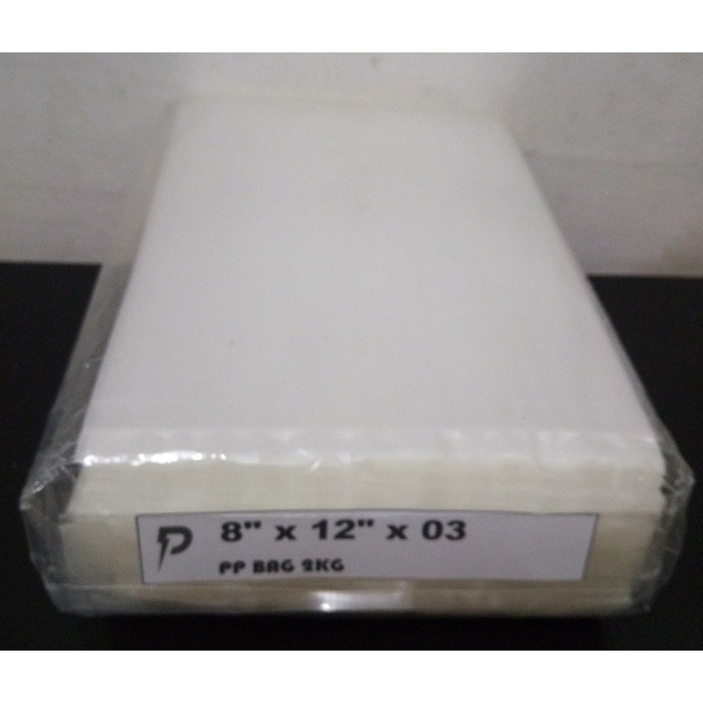 PP 03 Clear Plastic Bag / 8 x 12 inch Clear PP 03 (0.03mm) Plastic Bag ...