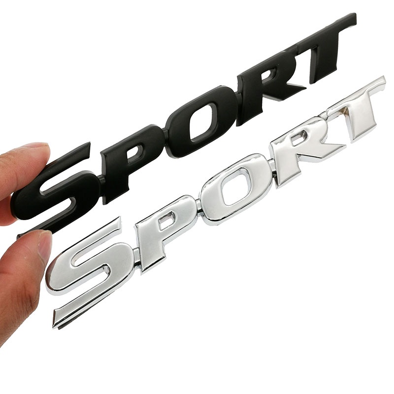 3D Metal Chrome Logo Car Sticker SPORT Emblem Badge Door Decal Auto ...
