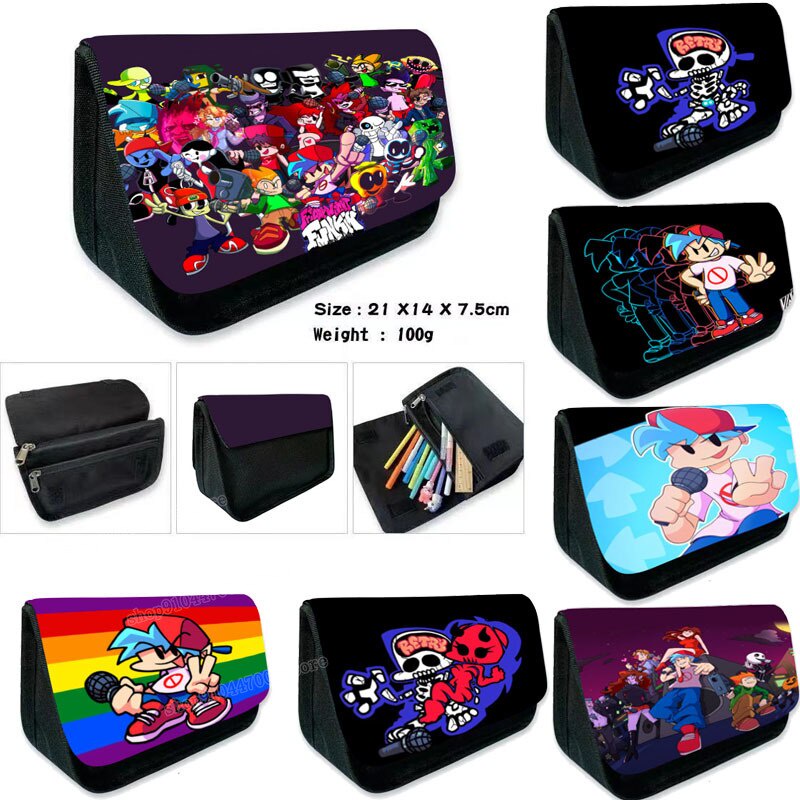 Friday Night Funkin Pencil Bag Double-layer Clamshell Pencil Case ...