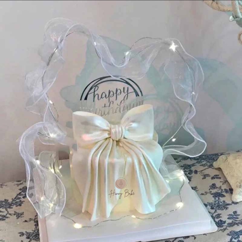 LED Ribbon Cake Decoration Bright White Streamer Birthday Cake ...