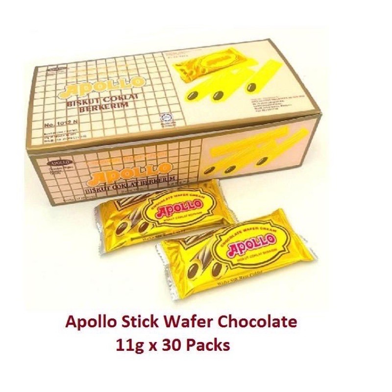 Apollo Chocolate Wafer Cream Stick (Ready Stock) | Shopee Malaysia
