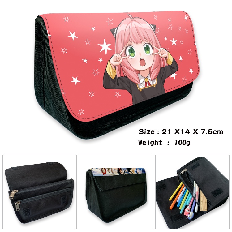 SPY×FAMILY Anya Forger Twilight Cartoon Canvas Flip Student Black ...