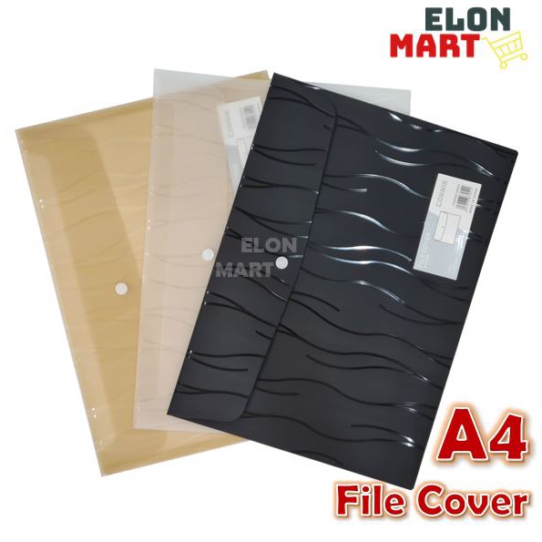 Connie A4 Size File Cover File Bag (Black / Brown / White) | Shopee ...