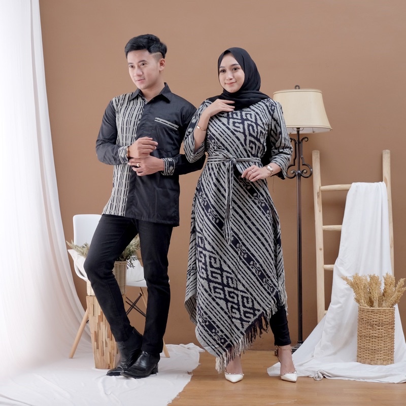 BB Baju Batik Couple Couple Weaving TORAJA BATIK Ash Campus SONGKET ...
