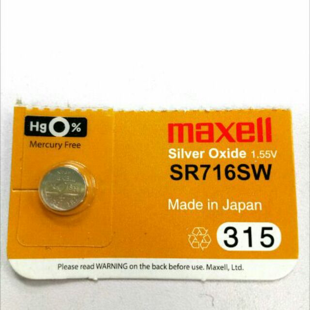 ORIGINAL MAXELL BATTERY SR716SW 315 (JAPAN) | Shopee Malaysia