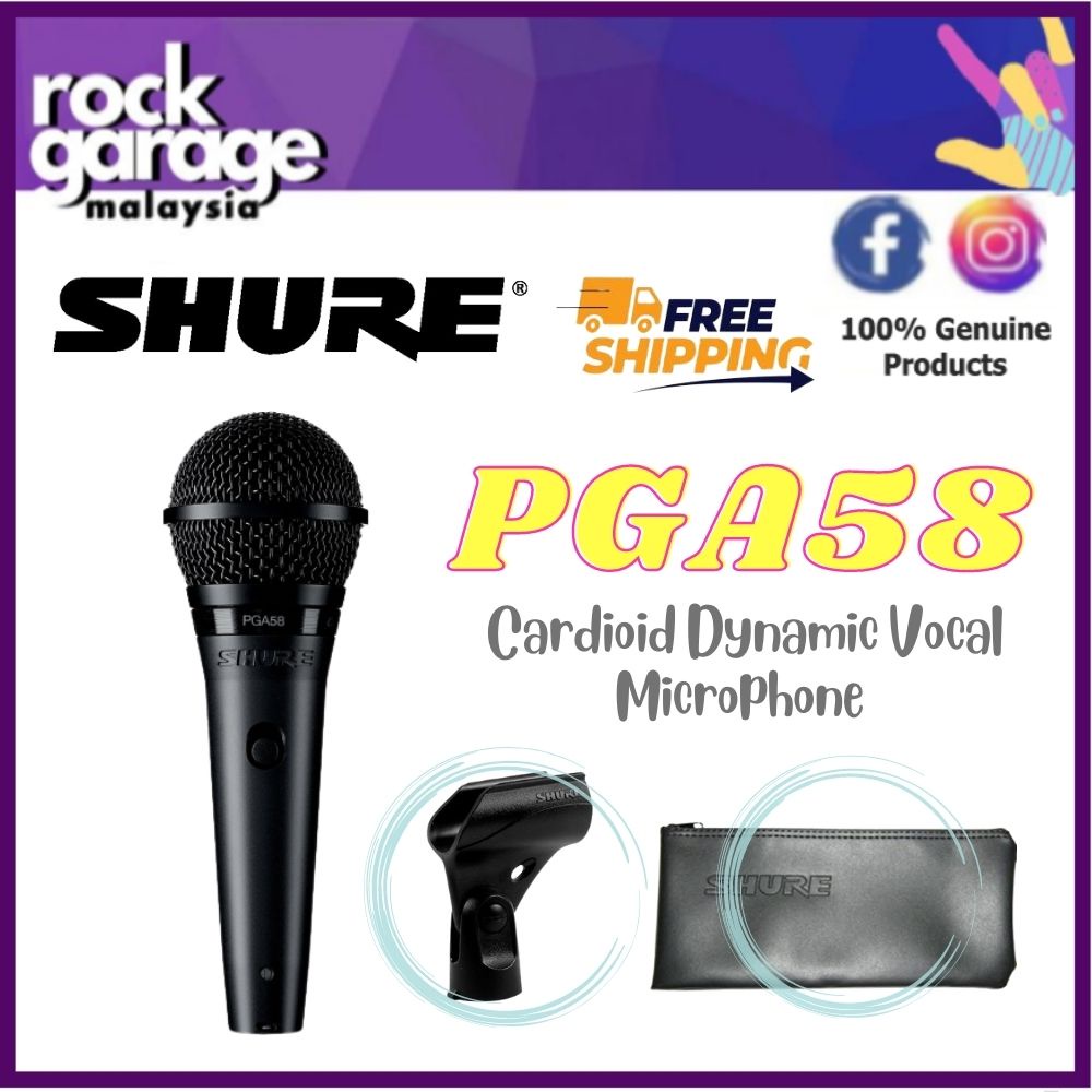 Shure PGA58-LC Cardioid Dynamic Vocal Microphone (PGA58 / PGA-58 / PGA58LC) | Shopee Malaysia