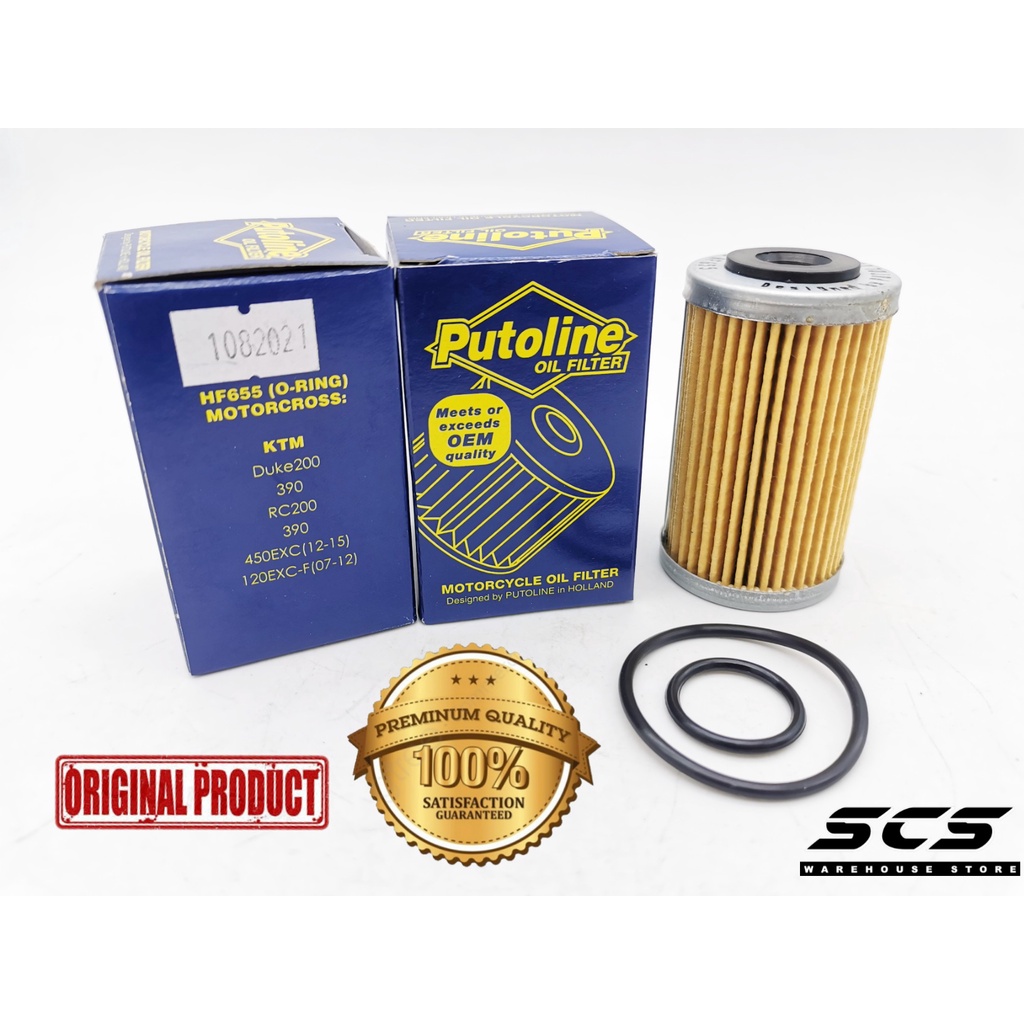 Oil Filter Original PUTOLINE HF655 Motor KTM Duke200 Duke250 Duke390 ...