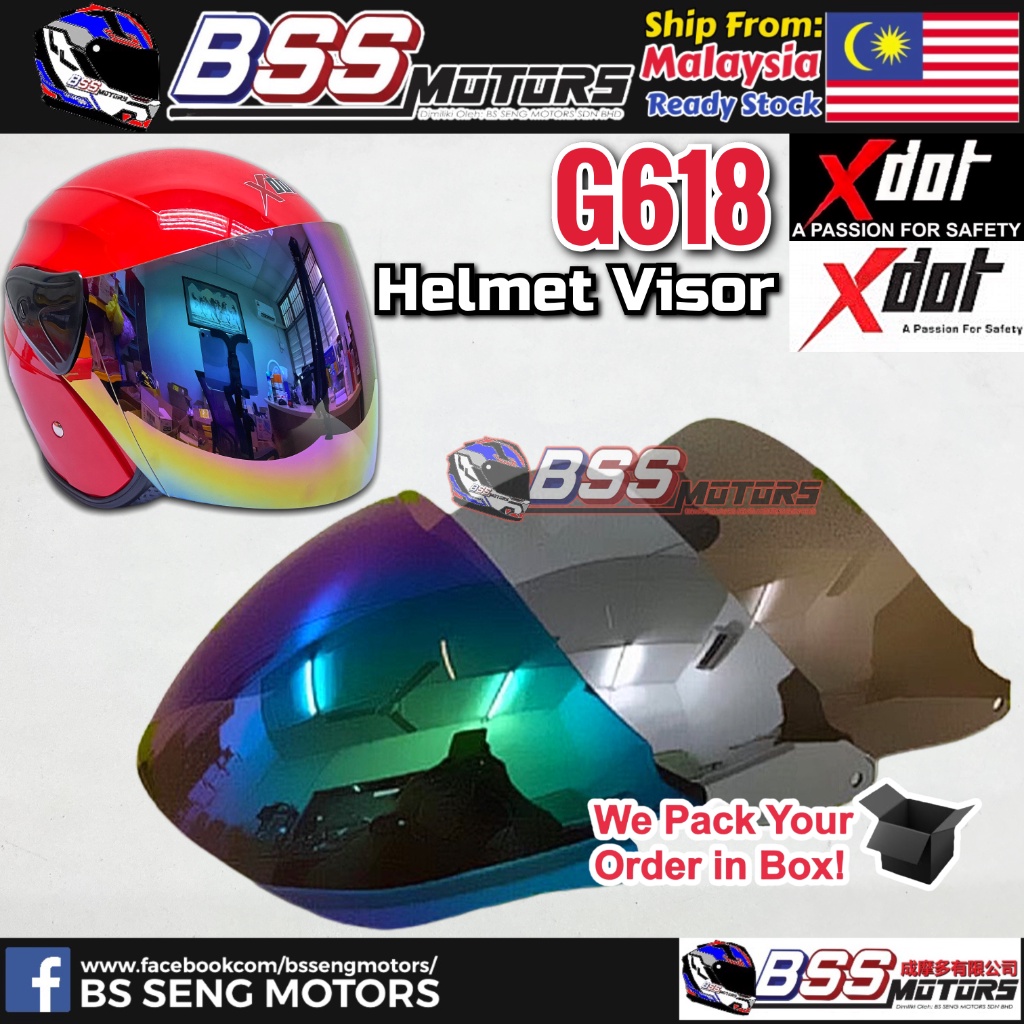 XDOT Small Hole G618 Helmet Visor X Dot G 618 G618N Original Clear ...