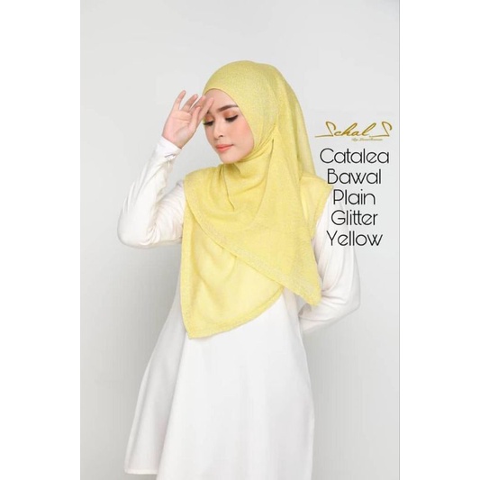 (SCHALS) Tudung Bawal Knitted (Glitter- Code Yellow) | Shopee Malaysia