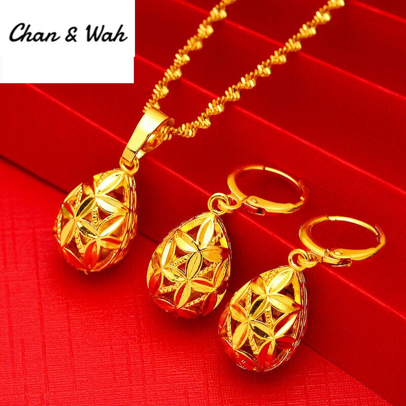 Gold 916 Original Necklace Women Water Droplet Necklace Water Drop ...