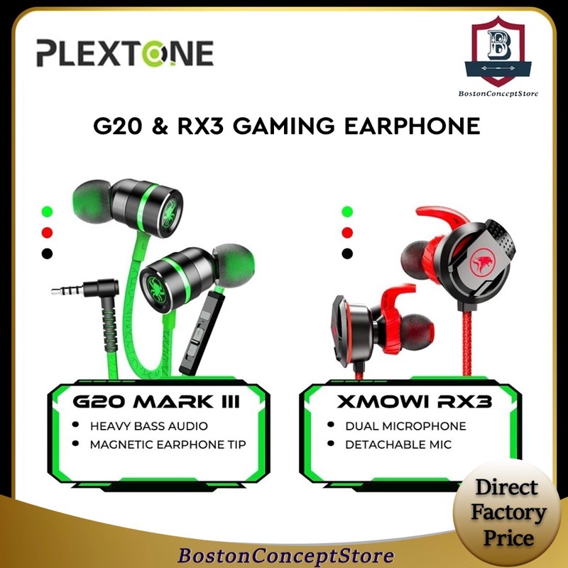 PLEXTONE G20 Mark III & Mowi RX3 Double Bass Magnetic Gaming Earphone ...