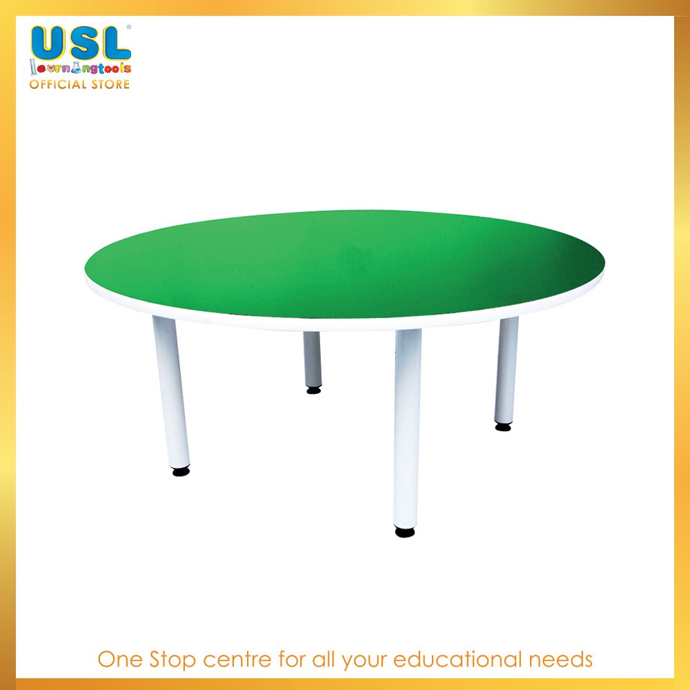 Round Table 4' - Study Table & Desk | Premium Wood | Solid Wood ...