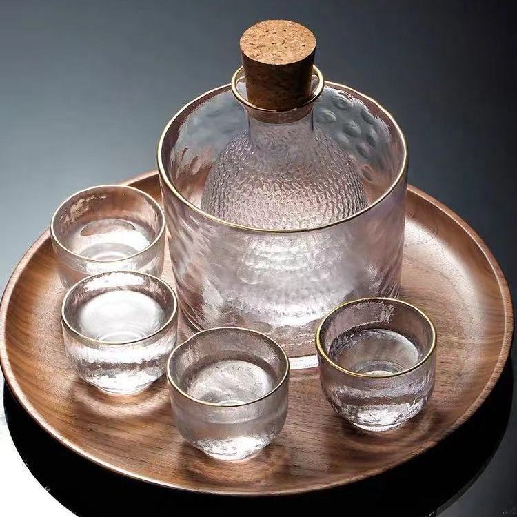 Japanese style sake wine set wine glass set Sake Pot Sake cup 日式清酒壺套裝 ...